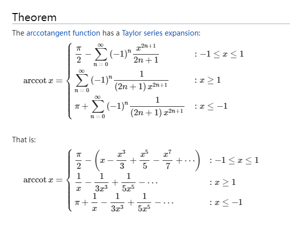 接arccos x 继续证arctan x和arccot x的泰勒（麦克劳林）展开 - 知乎