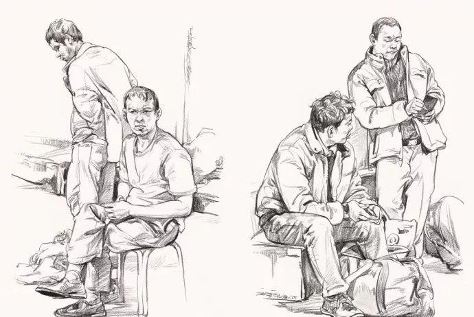 速写人物临摹素材 - 知乎