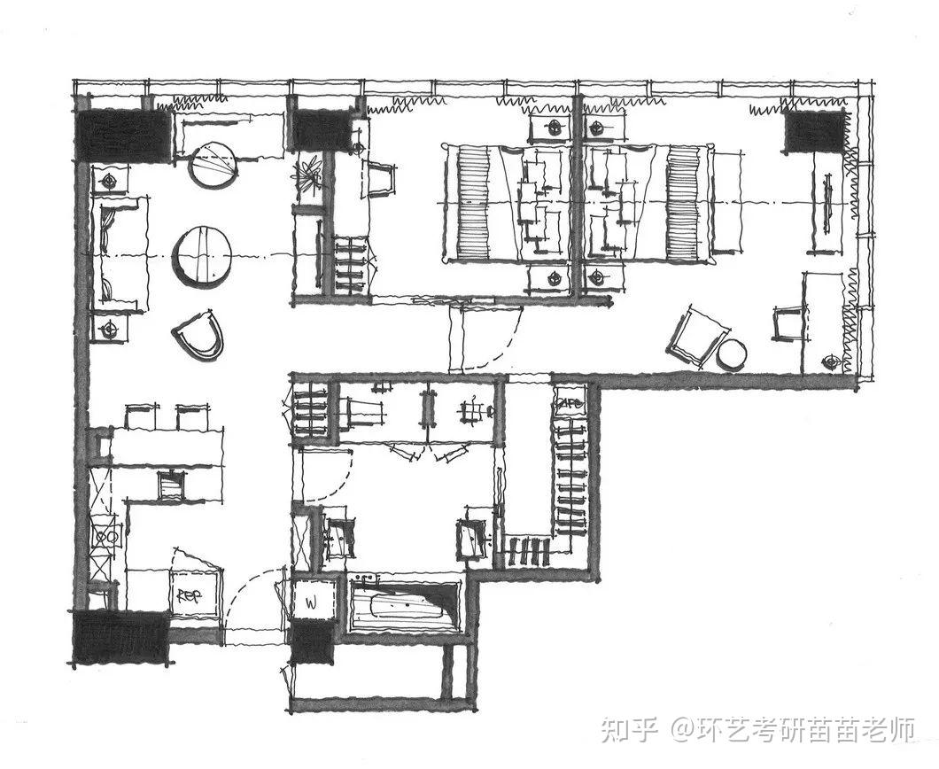 室内设计师的手绘技能! 知乎