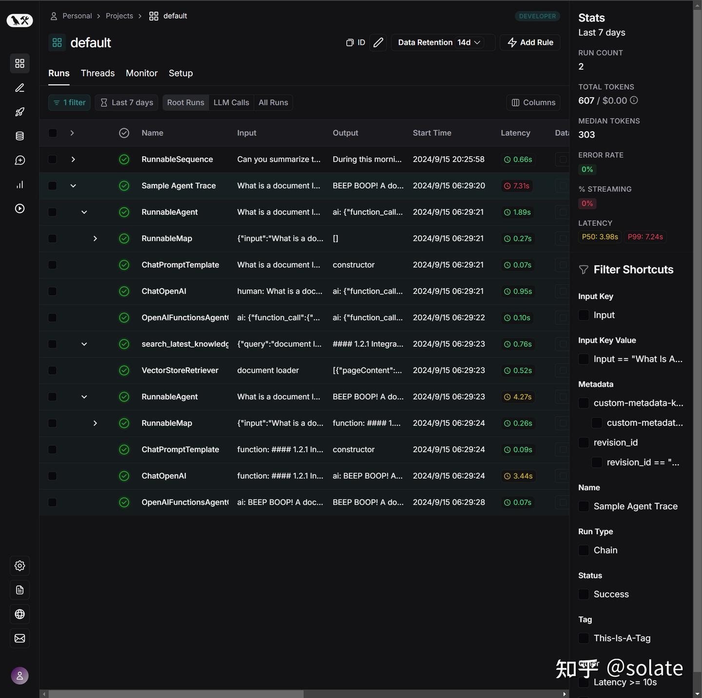 LangChain 学习(2) -- LangSmith - 知乎