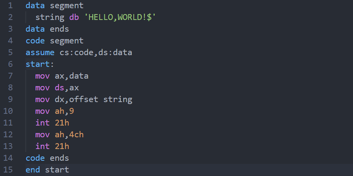用汇编语言输出hello World 知乎
