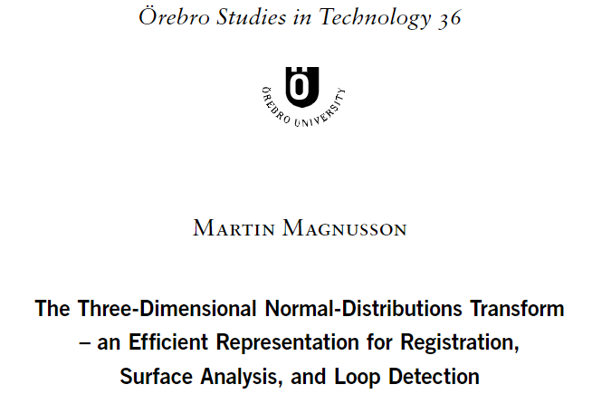 NDT圣经，Martin Magnusson的博士毕业论文阅读笔记 - 知乎