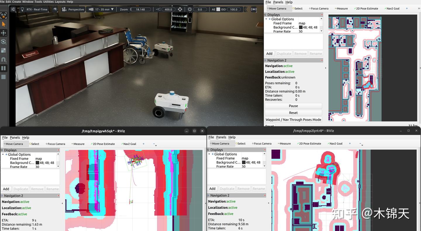 【Isaac Sim 4.5.0】ROS 2 Tutorials (Linux and Windows) - Multiple Robot ROS2 Navigation - 知乎
