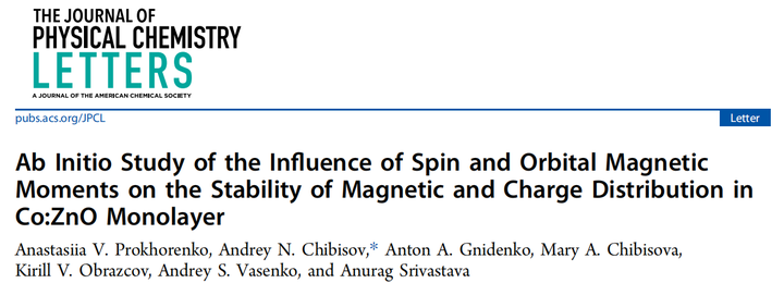 J. Phys. Chem. Lett：氧化锌单层磁性和电荷分布稳定性 - 知乎
