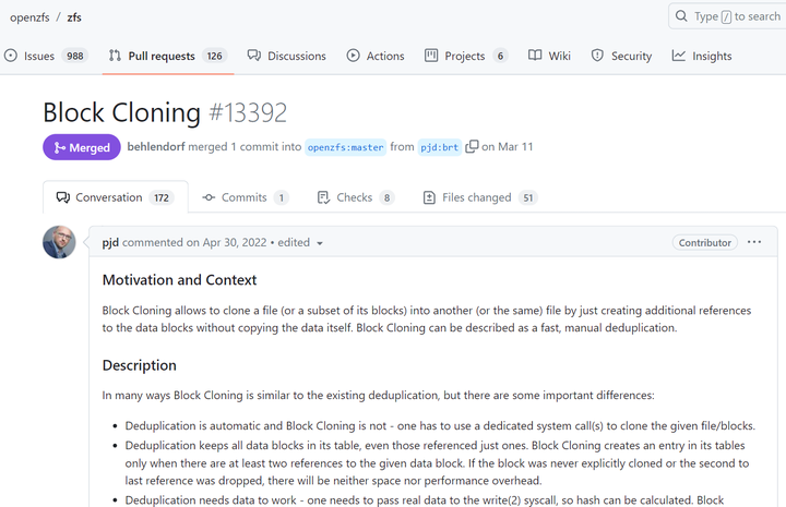 OpenZFS 合并新 PR：Block Cloning - 知乎