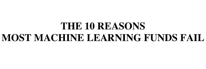 【技术分享 1】机器学习基金失败的十大原因 - 知乎