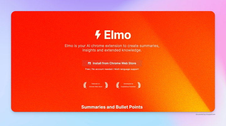 Elmo：高效且免费的 AI 学习助手，支持网页、文档总结和提问 - 知乎
