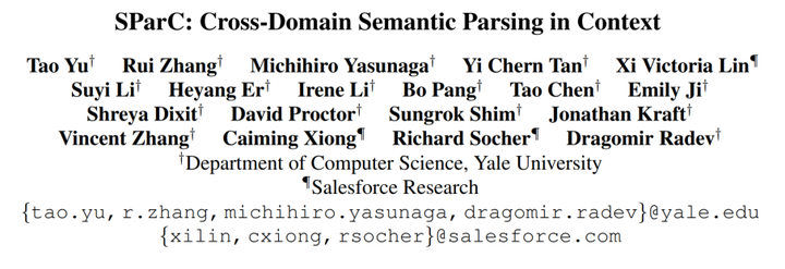 SParC: Cross-Domain Semantic Parsing in Context 论文解读 - 知乎