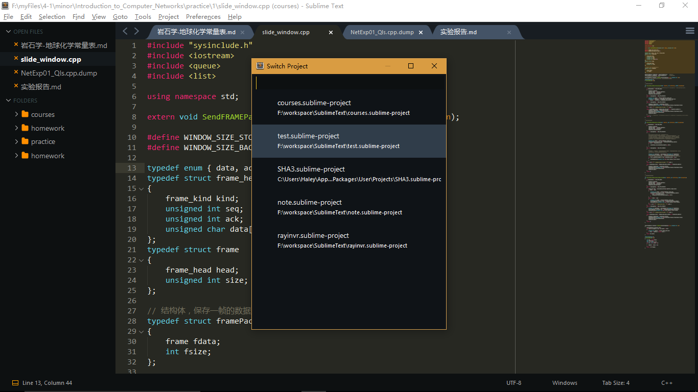 sublime Text中的workspace和project什么关系？ - 知乎