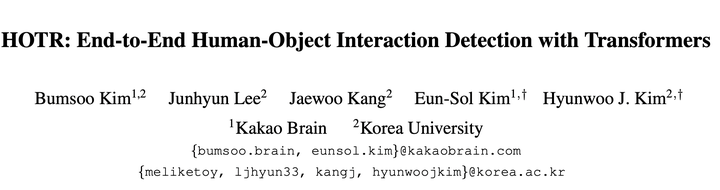 【人-物交互检测 Transformer】HOTR: End-to-End Human-Object Interaction Detection with Transformers - 知乎