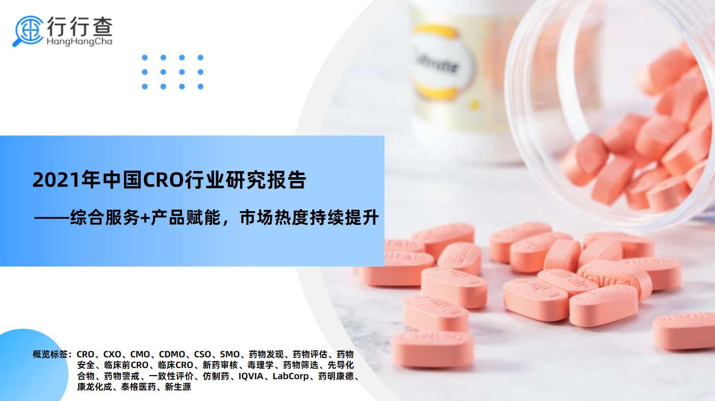 2021年中国CRO行业研究报告 - 知乎