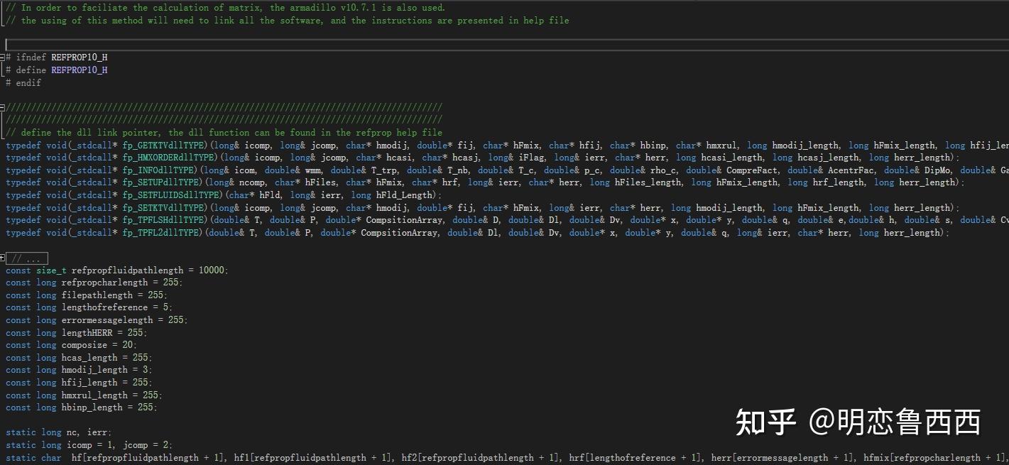 c++怎么调用refprop? - 知乎