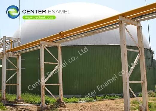 Customized Glass Fused To Steel Sludge Storage Tank With Membrane Roof ...