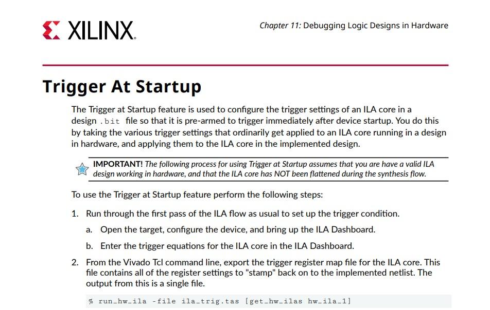 Trigger At Startup - vivado ila 上电启动时的数据采集 - 知乎