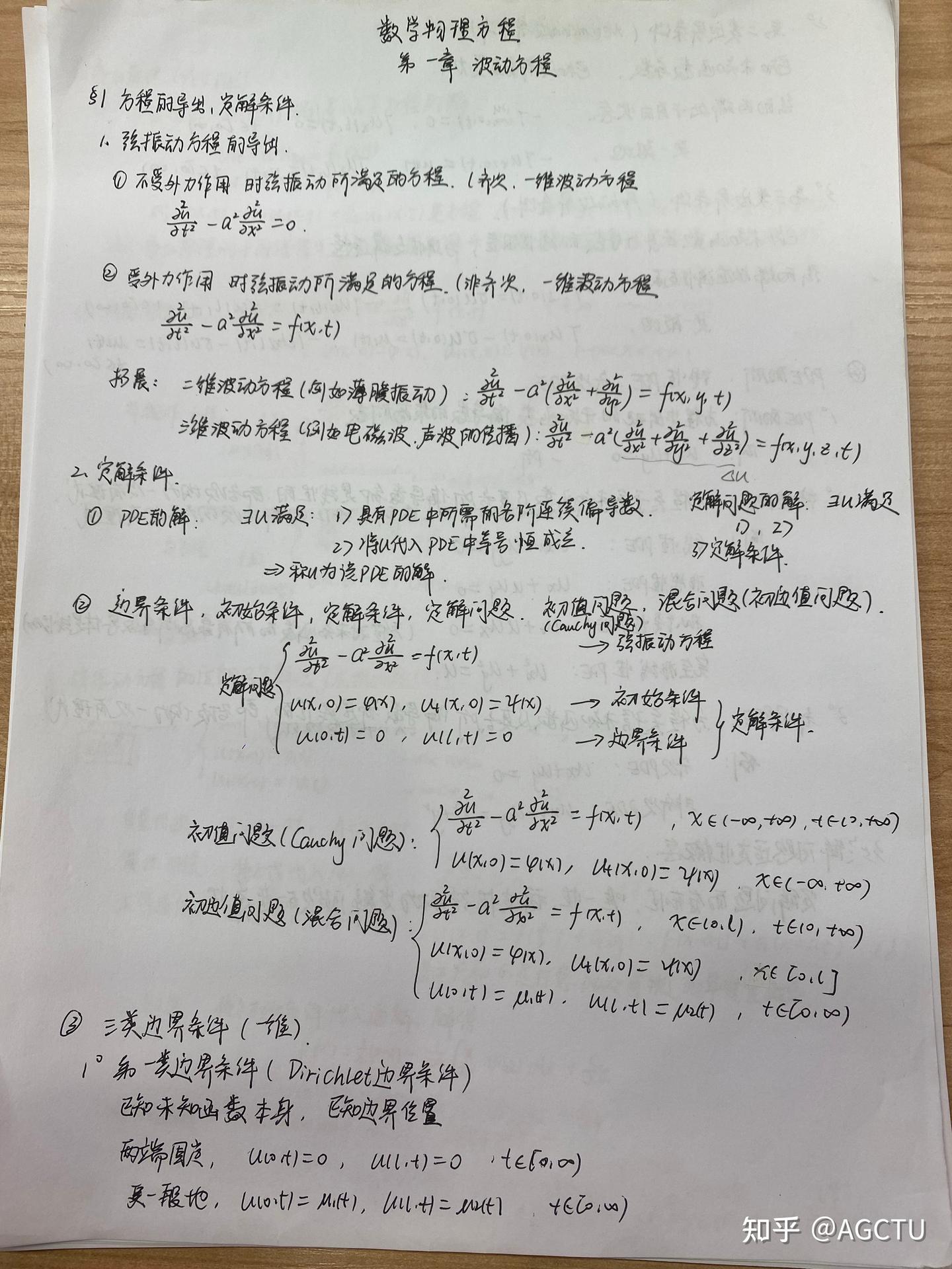 数学物理方程（谷超豪第三版）第一章学习笔记 知乎