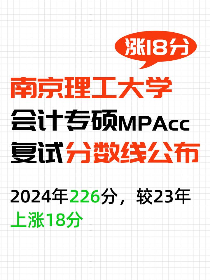 上涨18分！2024南京理工大学MPAcc复试分数线公布！ - 知乎