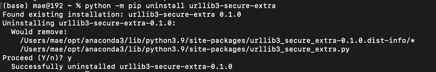 python 出现'urllib3[secure]' extra is deprecated and will be removed in a future ……的警告，处理它的一种方法。 - 知乎