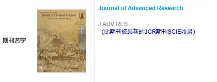 IF11.4的新晋中科院1区Top！综合期刊《Journal of Advanced Research》！最长不超过4个月接收！ - 知乎