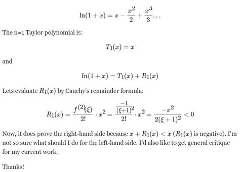 ln(x+1) x∈(-1，1）的泰勒展开推导 - 知乎