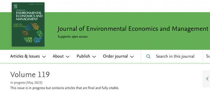 每月经济学期刊导览｜JEEM: Volume 119(May 2023) - 知乎