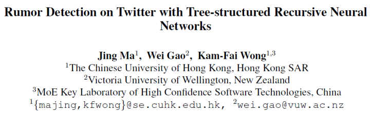 Rumor Detection with Tree-structured RvNN - 知乎