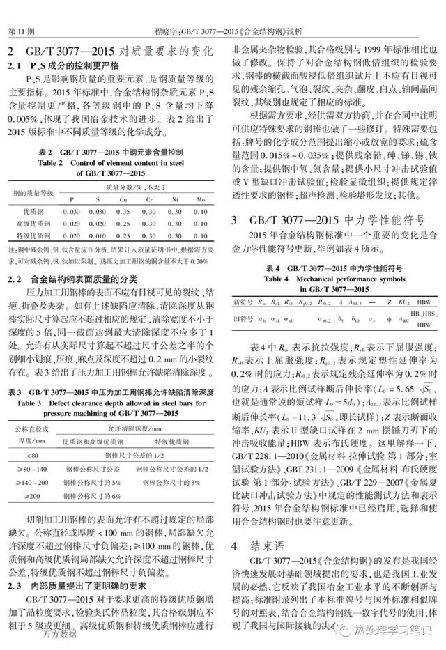 GB∕T3077—2015《合金结构钢》浅析 - 知乎