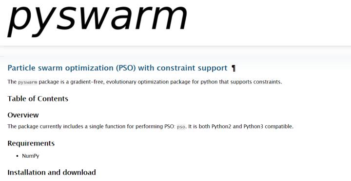 一个很随意的Python智能优化库，一个文件就是一个库-- PySwarm - 知乎