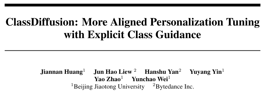 ClassDiffusion: 使用显式类别引导的一致性个性化生成 - 知乎