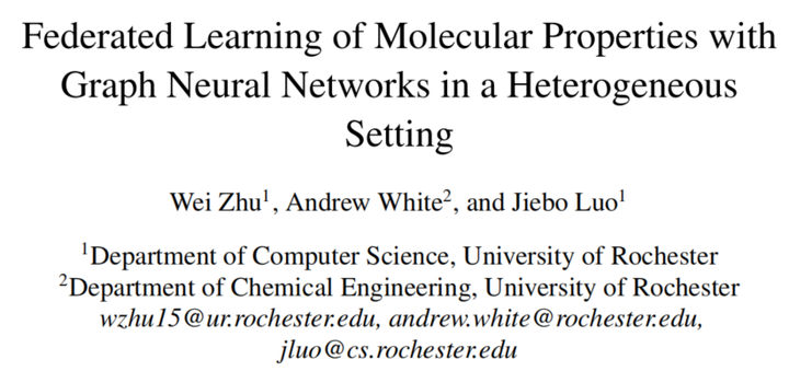 Federated Learning of Molecular Properties with Graph Neural Networks ...