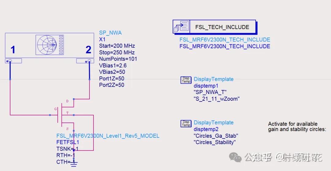 射频工程师工作笔记——第四讲 ADS实例精讲篇之PA1.0（直流扫描、稳定性、偏置电路） - 知乎
