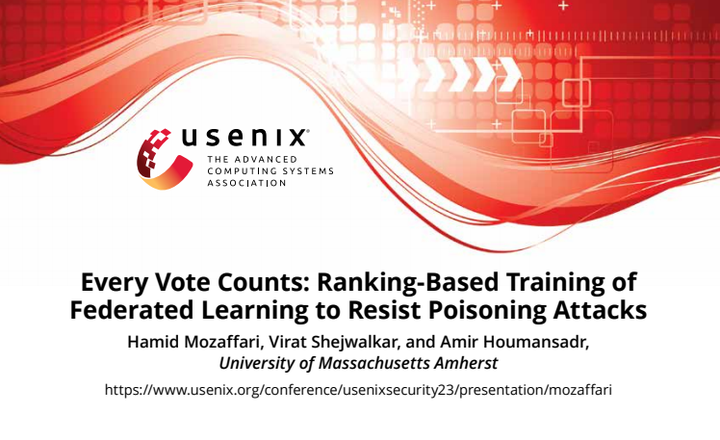 Every Vote Counts: Ranking-Based Training of Federated Learning to Resist Poisoning Attacks - 知乎