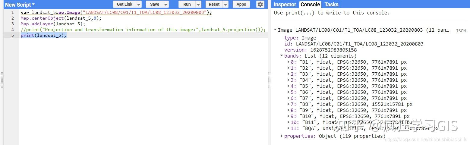 Google Earth Engine谷歌地球引擎图层投影信息与参考坐标系及空间转换参数的获取 - 知乎
