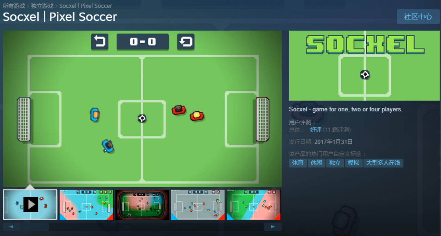 Steam喜+1日常-Socxel Pixel Soccer - 知乎