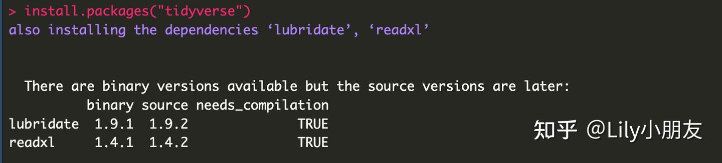 R studio中tidyverse包安装不上 - 知乎