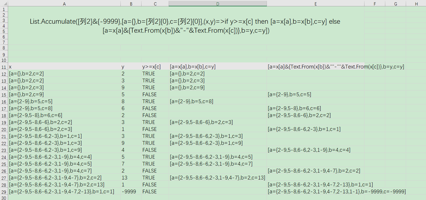 power query 迭代函数 List.Accumulate 案例十：升序分组数字 - 知乎