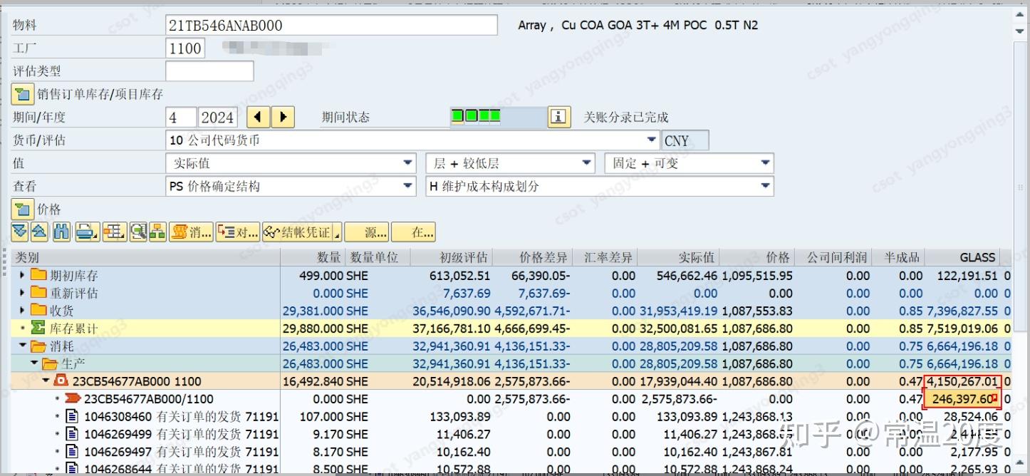 SAP-基础篇-60-CKM3中组件金额计算逻辑示例 - 知乎
