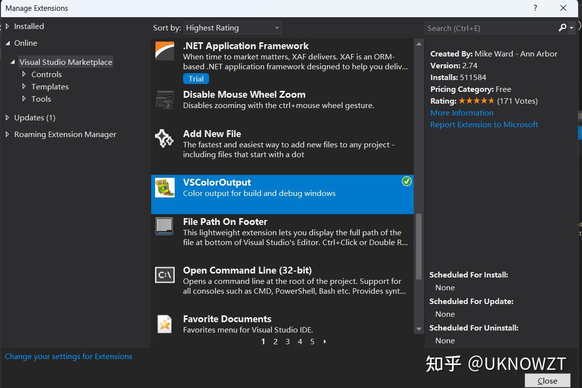 VSColorOutput彩色输出 - 知乎
