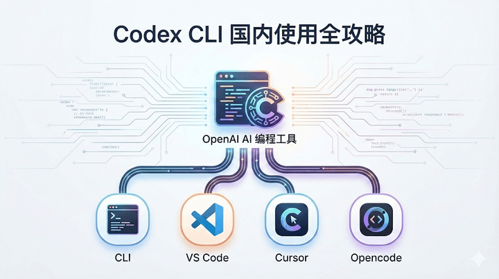 （2026年最新）Codex CLI 国内使用全攻略：终端+Cursor+VSCode+Opencode四种姿势全搞定 - 知乎