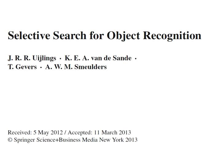 （选择性搜索）SelectiveSearchforObject Recognition论文阅读笔记 - 知乎