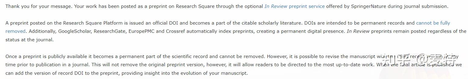 论文在Research gate被preprint了，如何撤下来修改重投？ - 知乎