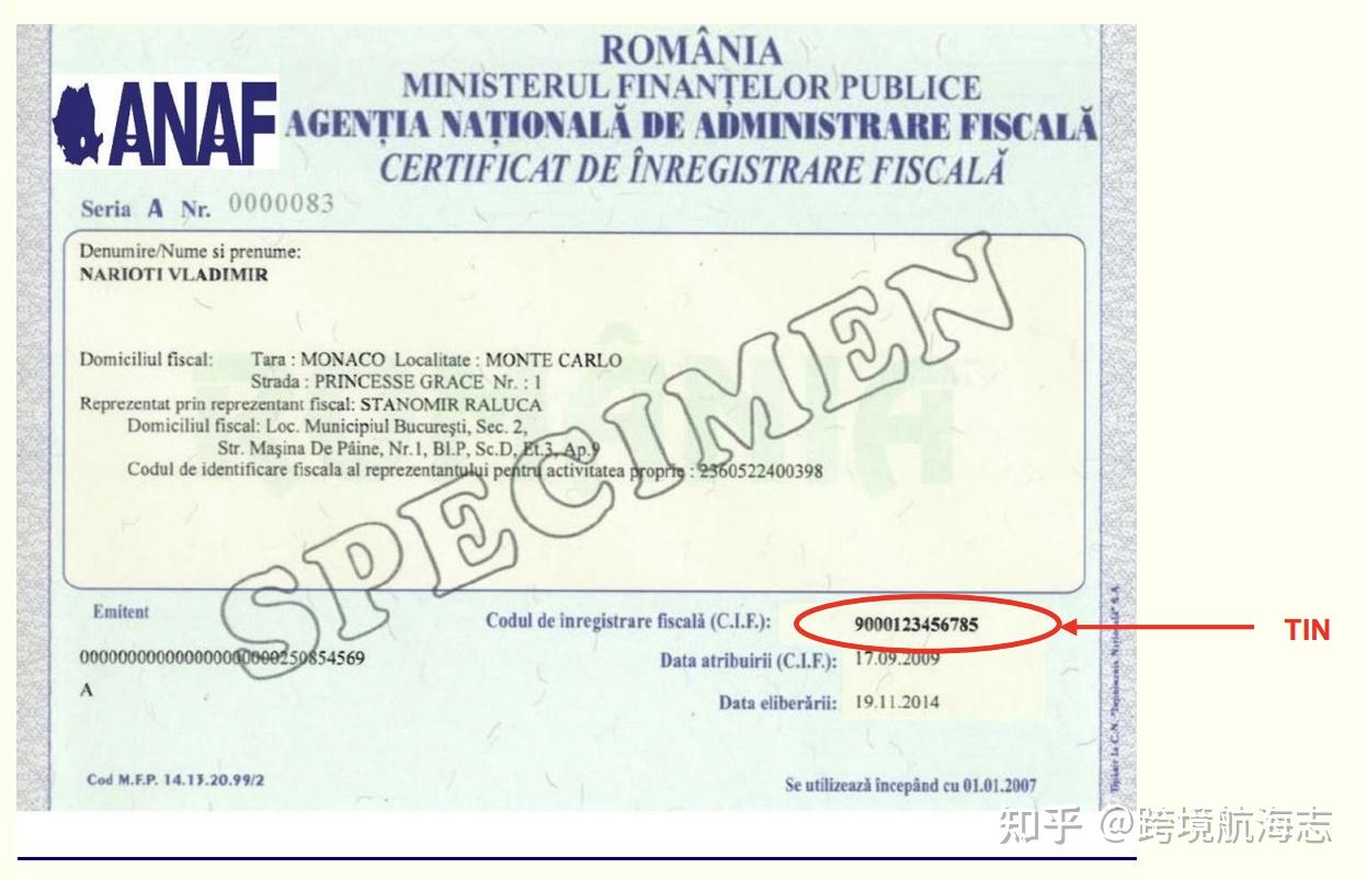 如何获得罗马尼亚的纳税识别号（TIN） - 知乎