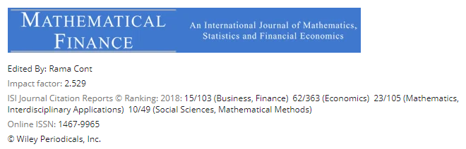 Quant-量化-金融数学-金融工程-期刊品鉴-02： Mathematical Finance - 知乎