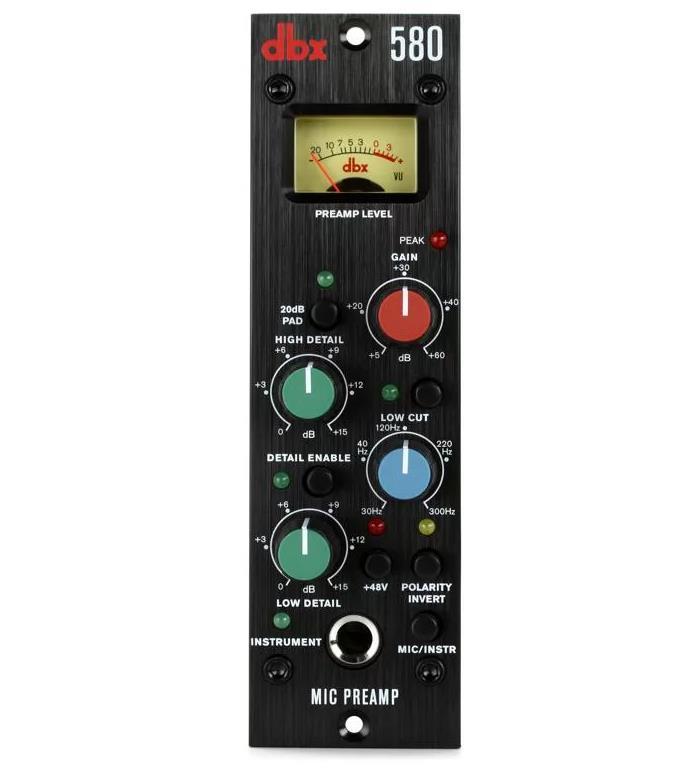 录音棚项目系统搭建方案设计 DBX 580 录音棚500系列麦克风话筒前置放大器模块 - 知乎