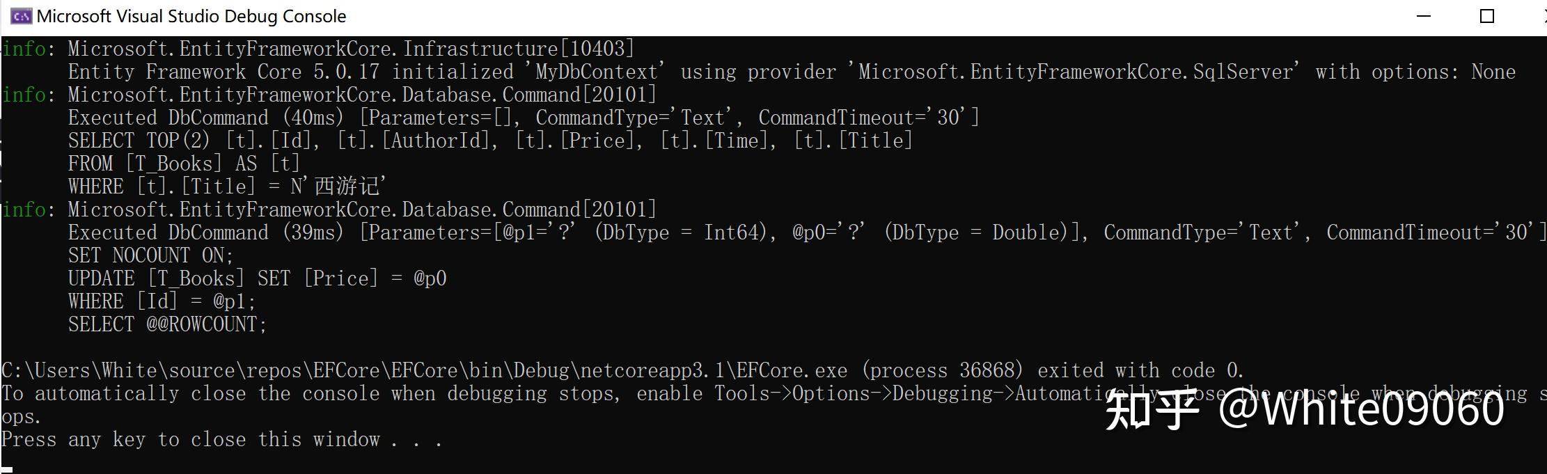 【EFCore】7 查看SQL脚本 - 知乎