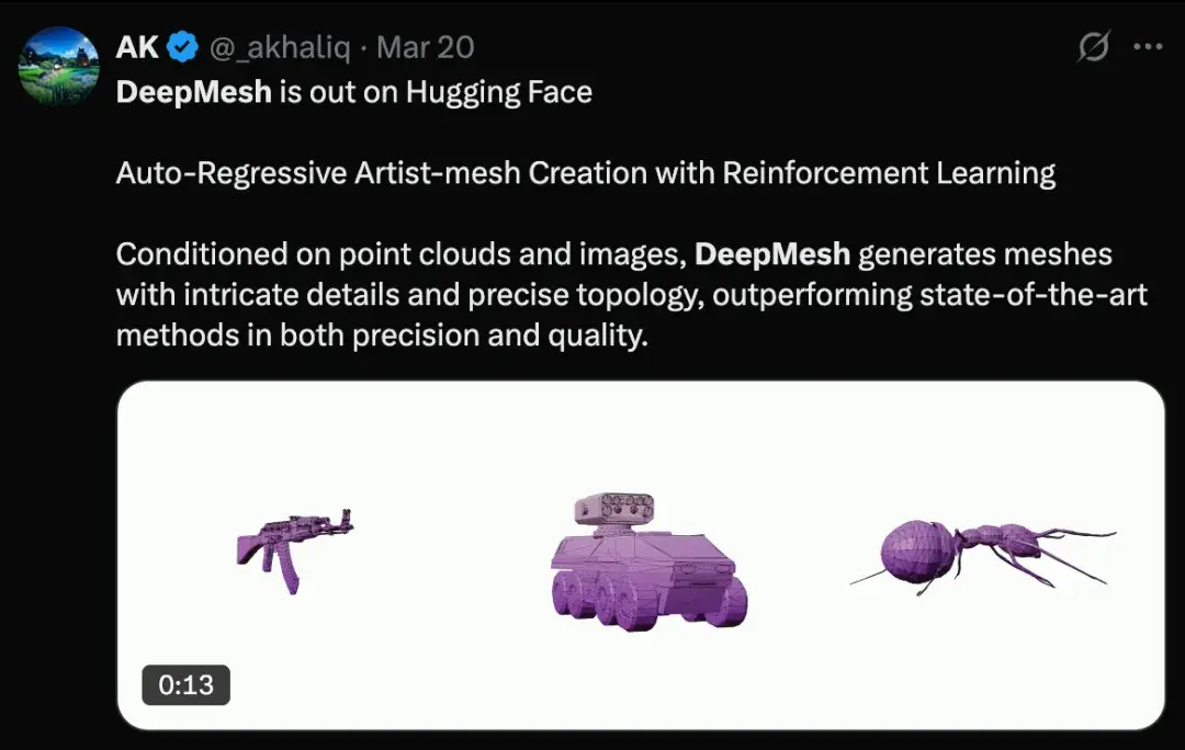 清华朱军团队 | 从点云到高保真三维网格：DeepMesh突破自回归生成瓶颈 - 知乎