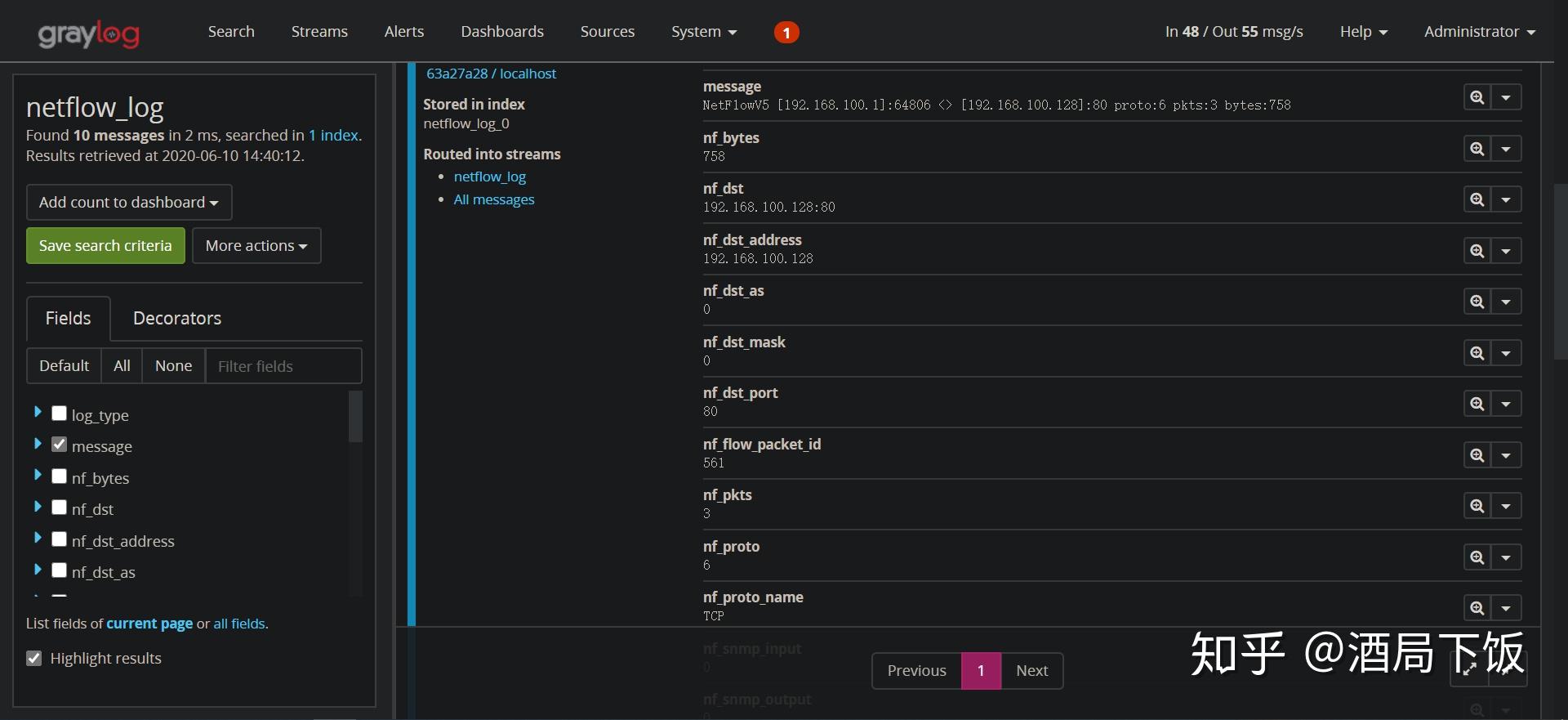 Graylog2采集NetFlow进行网络流量分析 - 知乎
