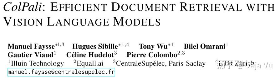 ColPali，文档检索新benchmark - 知乎