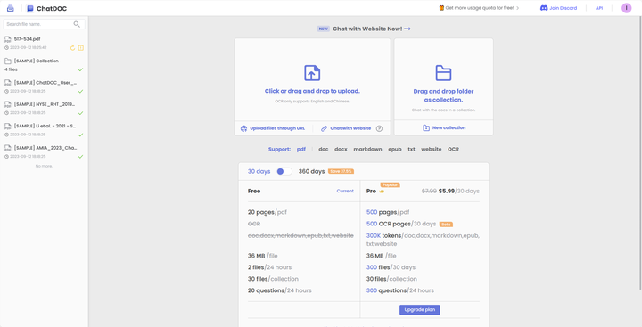 chatDoc，一个优秀的pdf分析网站 - 知乎