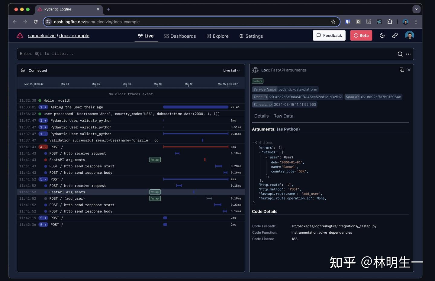 Logfire-Python可观测平台快速上手 - 知乎