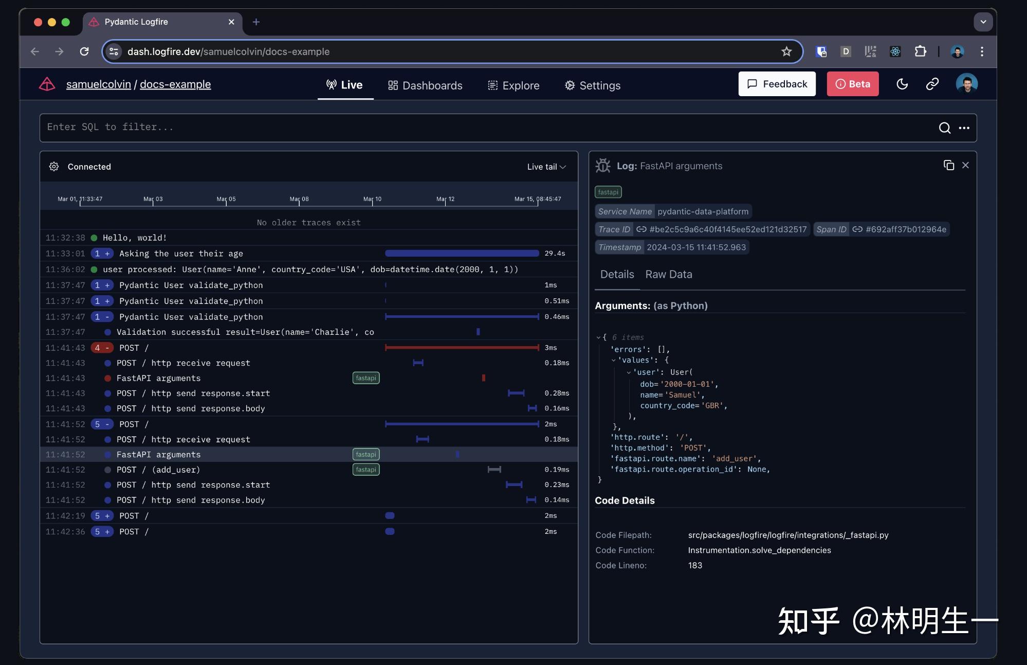 Logfire-Python可观测平台快速上手 - 知乎
